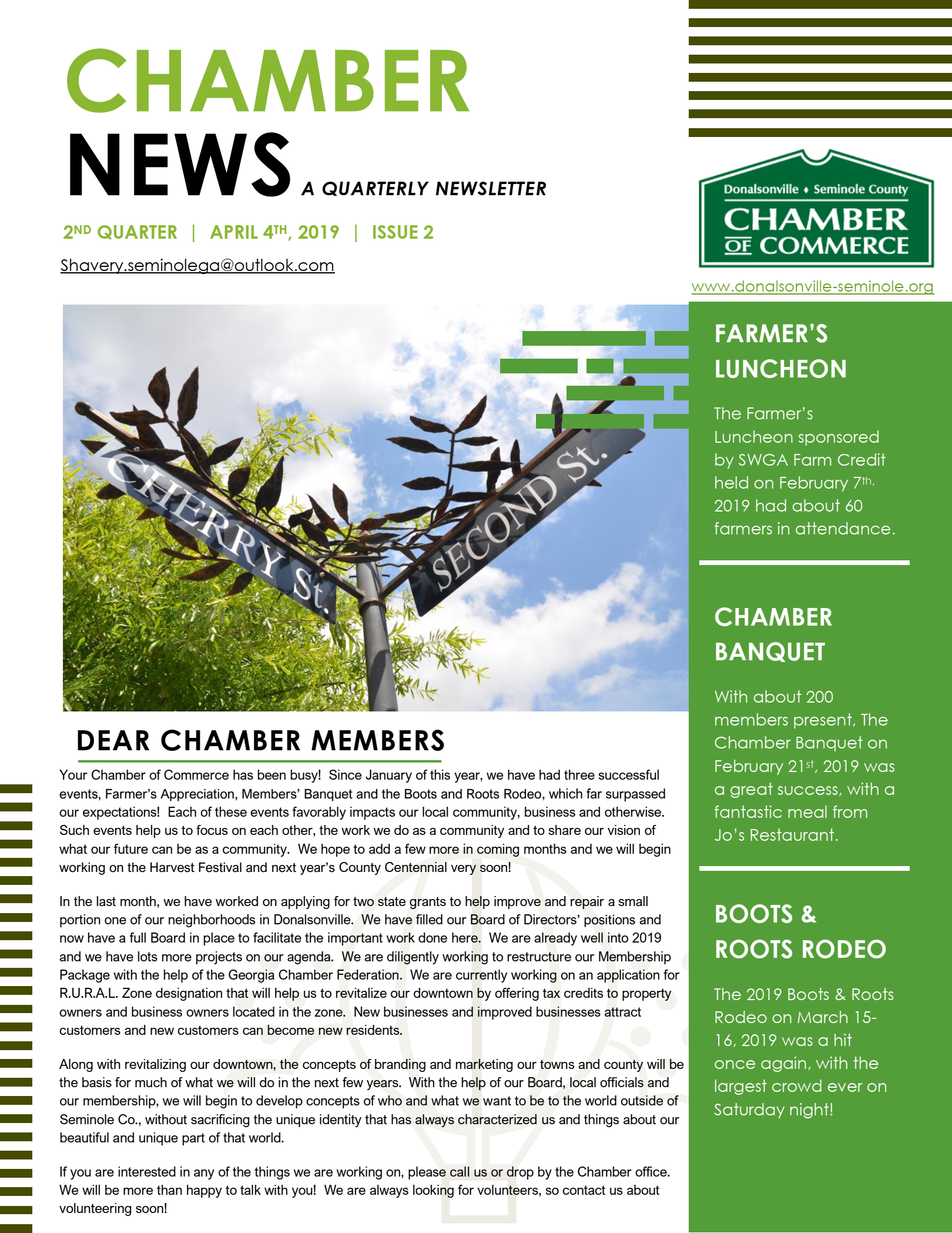 Chamber Newsletter: April Edition – Donalsonville-Seminole County ...