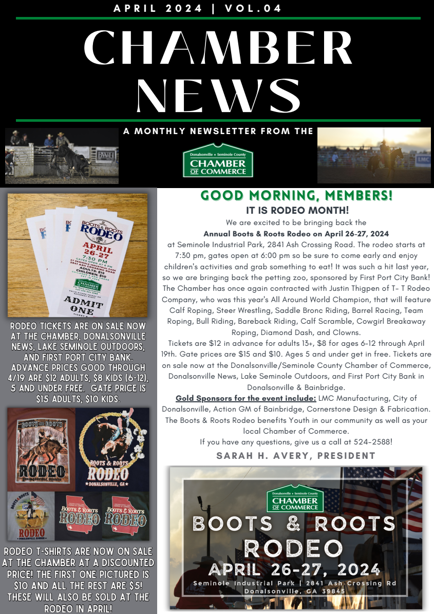 2024 Monthly Chamber Newsletter: April Edition – Donalsonville-Seminole ...